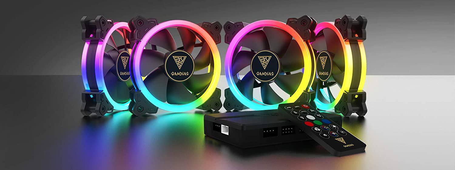 GAMDIAS Aeolus M2-1204R RGB Case Fan with Remote | ميجا تيك Mega Tech